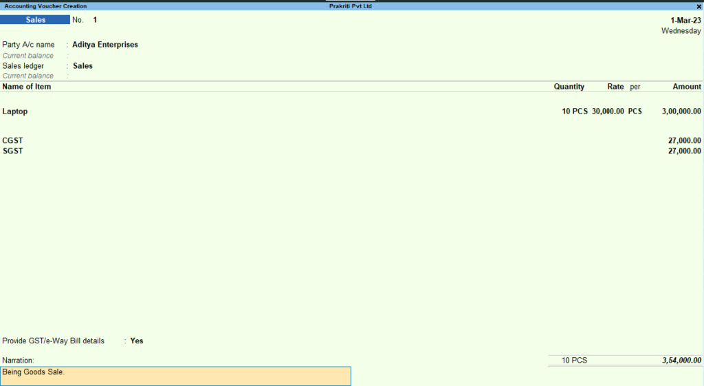 Debit Note Entry in Tally Prime in Hindi